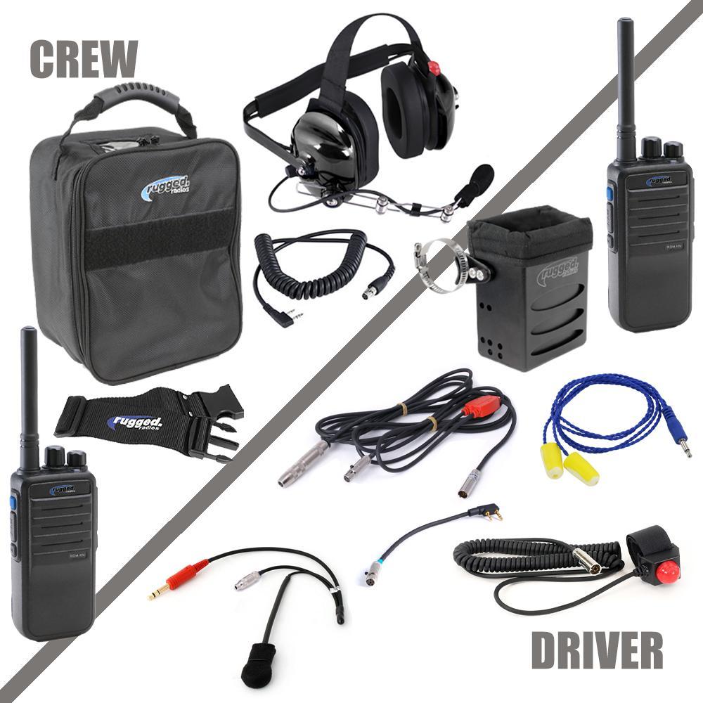 2-Way Radio - NASCAR Complete Team - 2 Man - UHF Signal - Bag / Belt ...