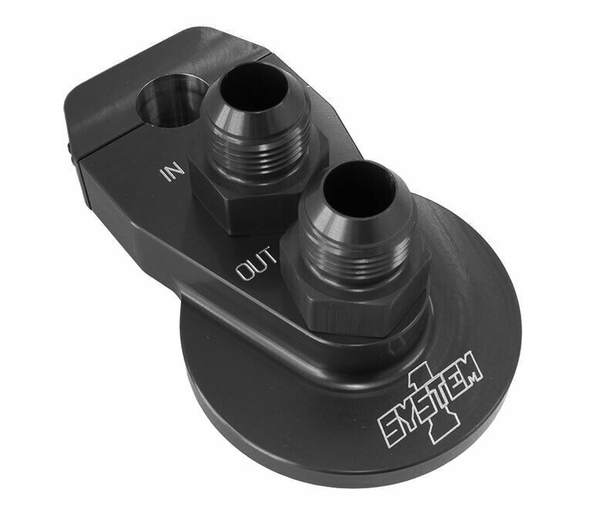 10AN Side Ports Single Oil Filter Mount 3 4 16 Threads Derale 35709